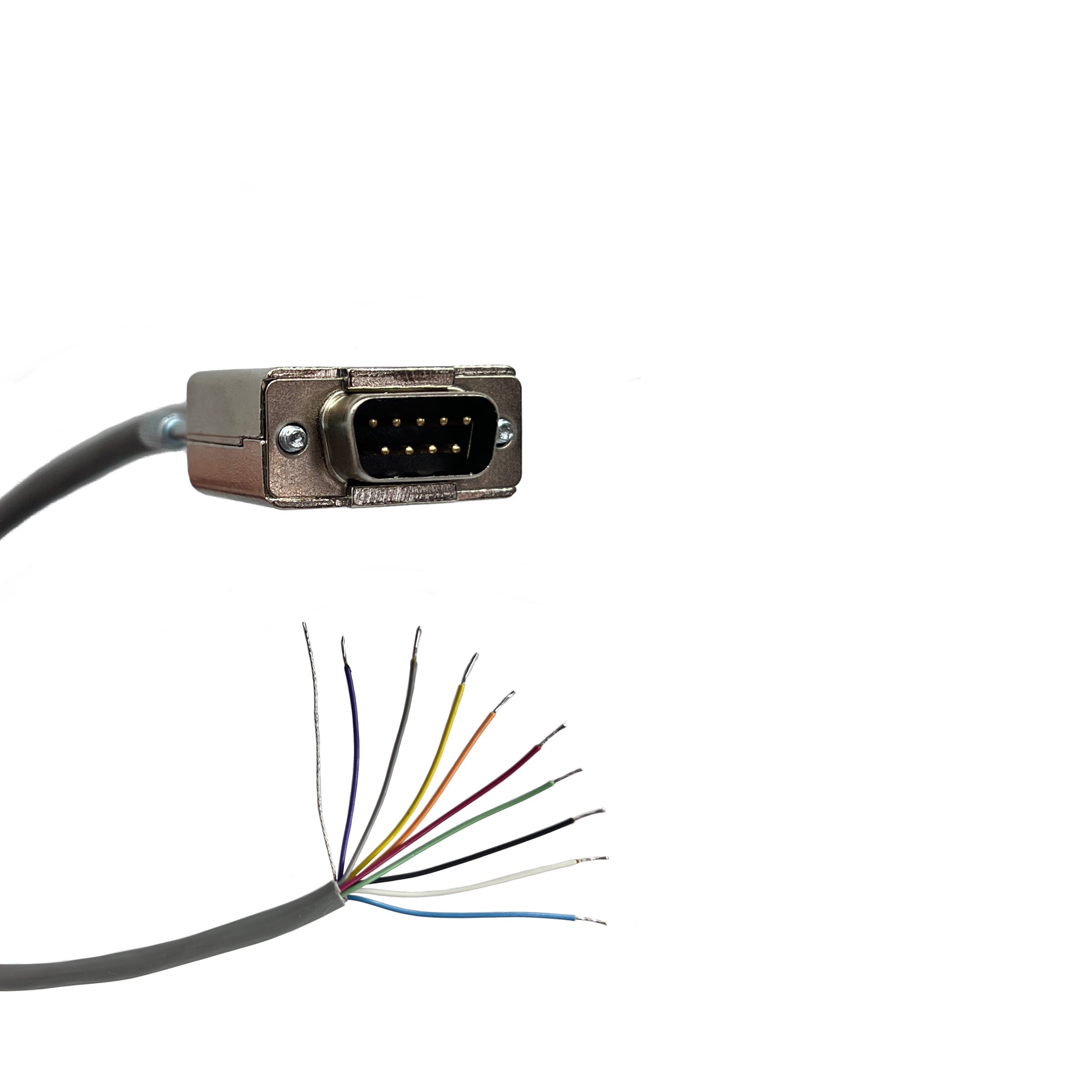 DB9 RS-232 Male to Blunt - Serial Breakout Cable - Custom Cable Connection