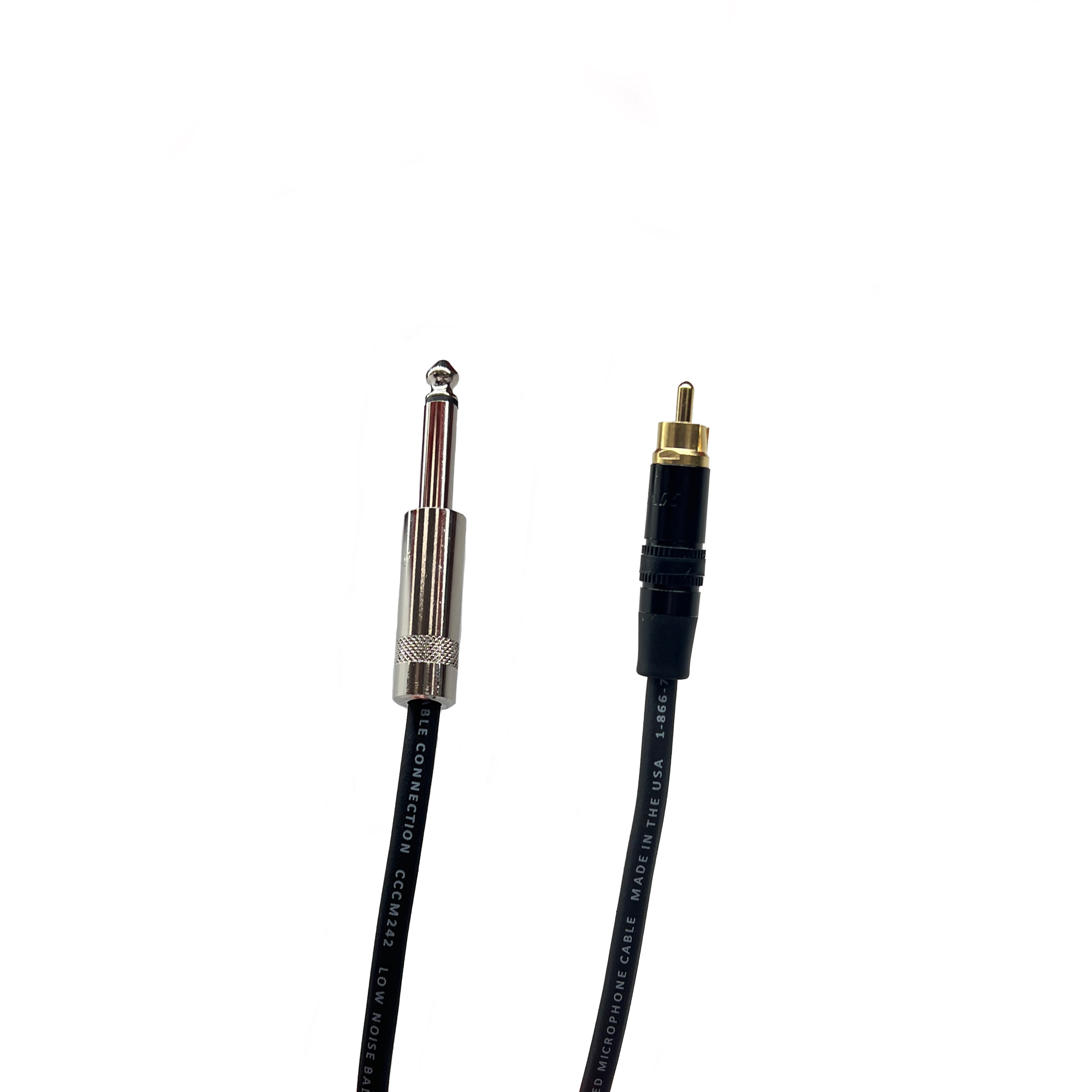 Pro Audio 1/4 inch Mono TS to RCA Male Cables – Custom Cable Connection