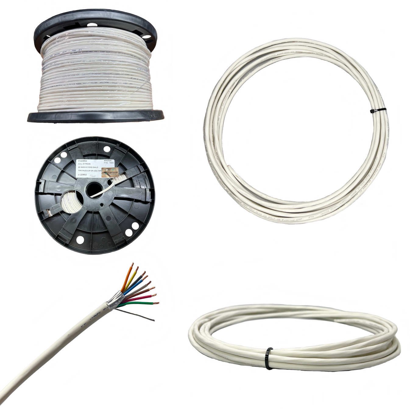 22 AWG 8 Conductor Stranded Shielded Plenum CMP Cable – Custom Cable ...