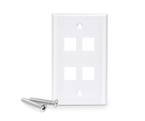 Keystone Wall Plate - 3 Port - White Datacomm 20-3003-WH - Custom Cable ...
