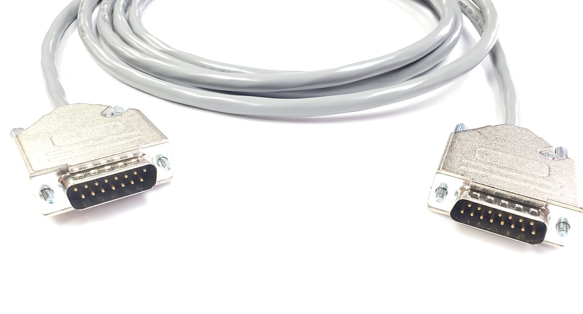 DB15 Male to Male All 15 Wires Connected 24 AWG - PVC Jacket - Gray ...