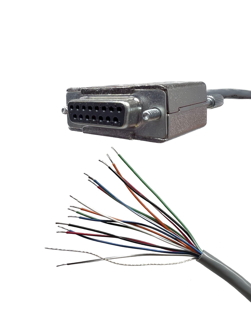 DB15 Female to Blunt Stripped and Tinned 15 Conductor Rainbird Cable ...