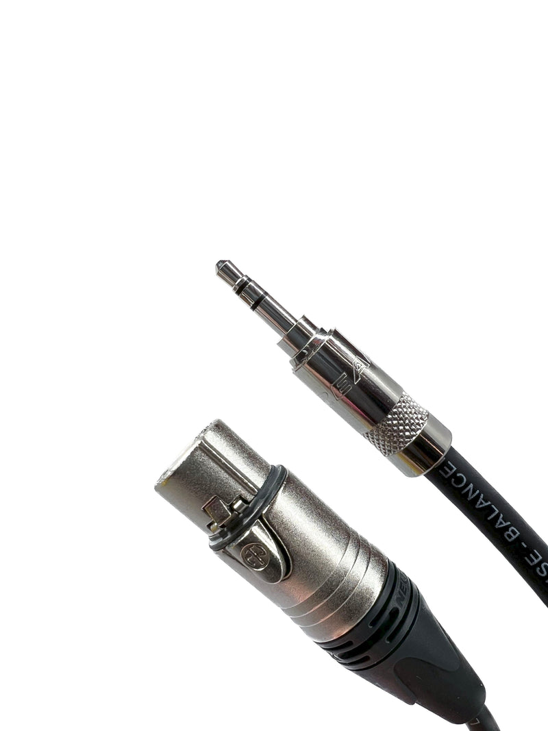 Unbalanced XLR Female to 3.5mm TRS Audio Cables with Neutrik Connector ...