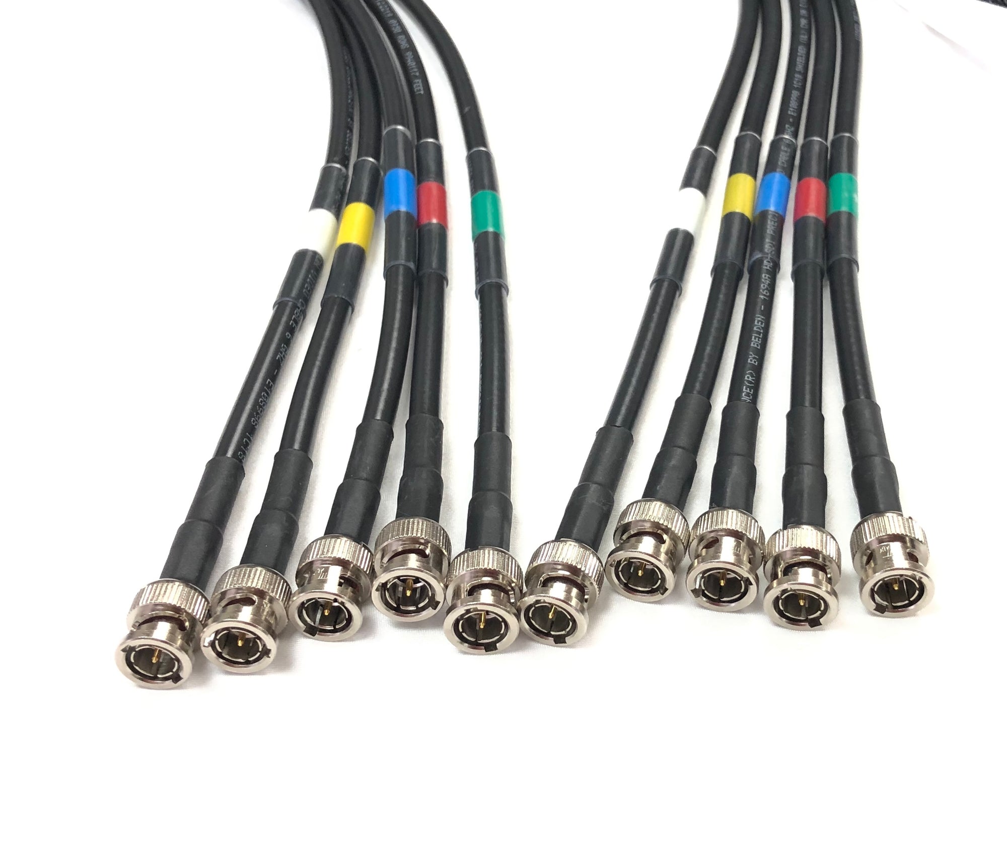 5 Channel BNC SDI - 6G Rated Belden 1694A RG6 - Flex Sleeve Snake Cabl ...