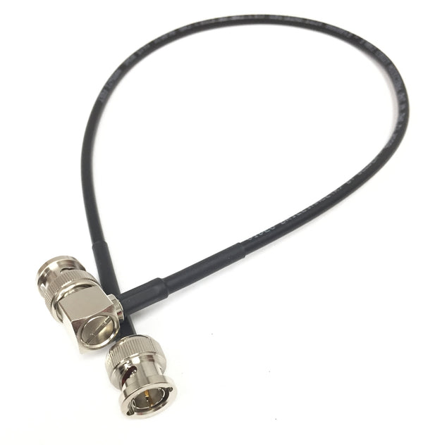 BNC Right Angle Male to BNC Straight Male HD-SDI 12G 4855R Belden Vide - Custom Cable Connection