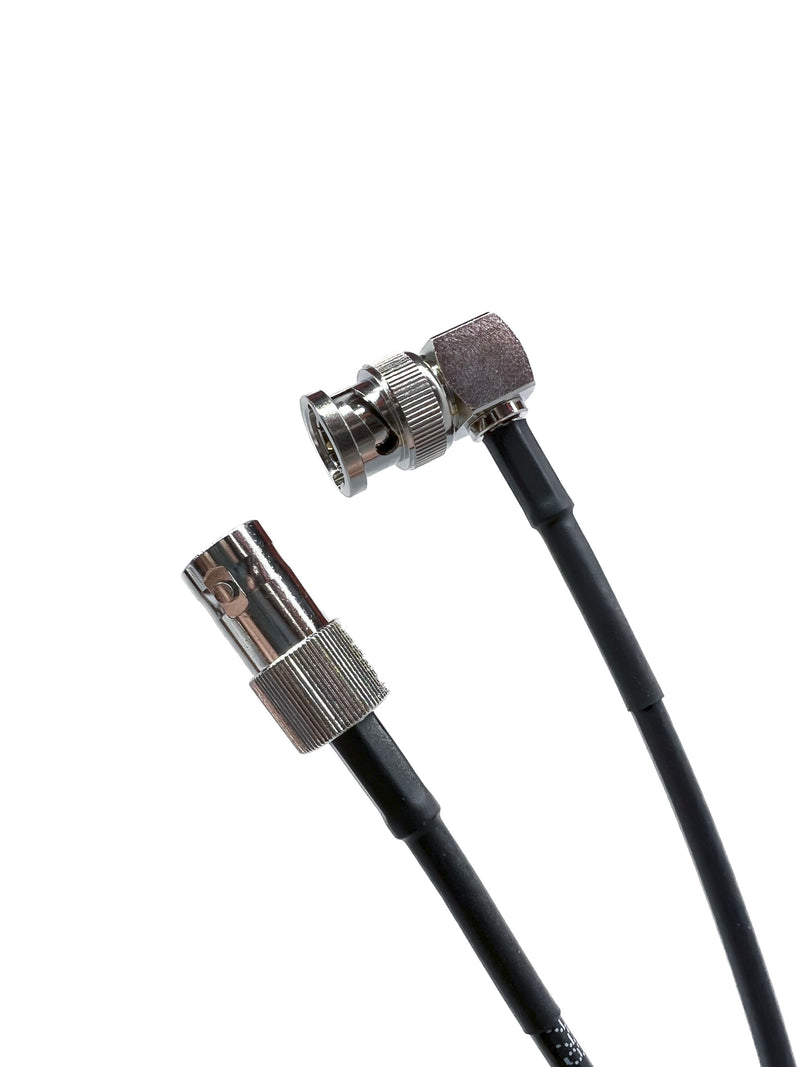 BNC Right Angle Male to BNC Straight Female HD-SDI 12G 4855R Belden Vi - Custom Cable Connection