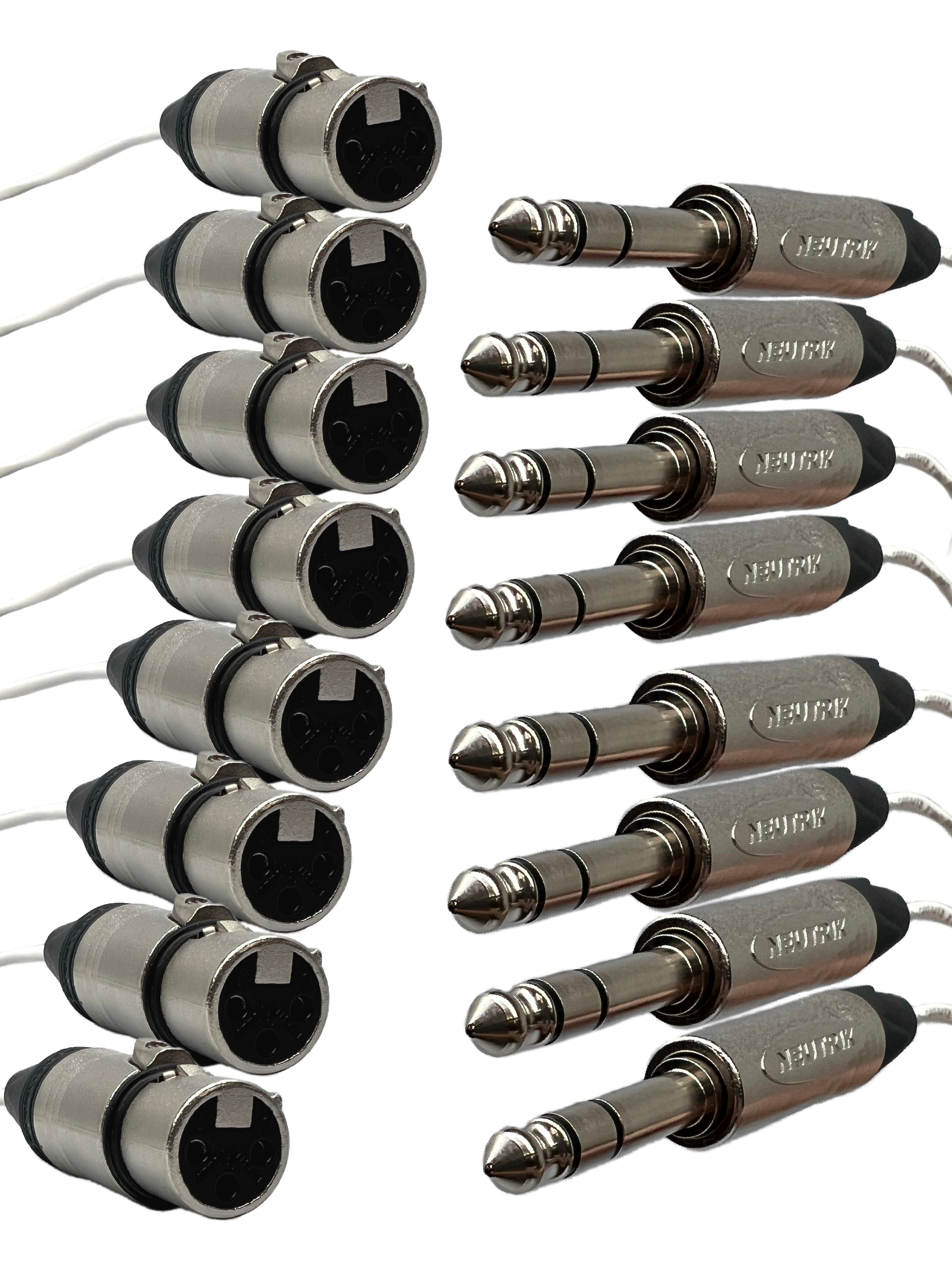 8 Channel XLR Female to 1/4 Inch TRS Male Audio - Plenum Snake Cable ...