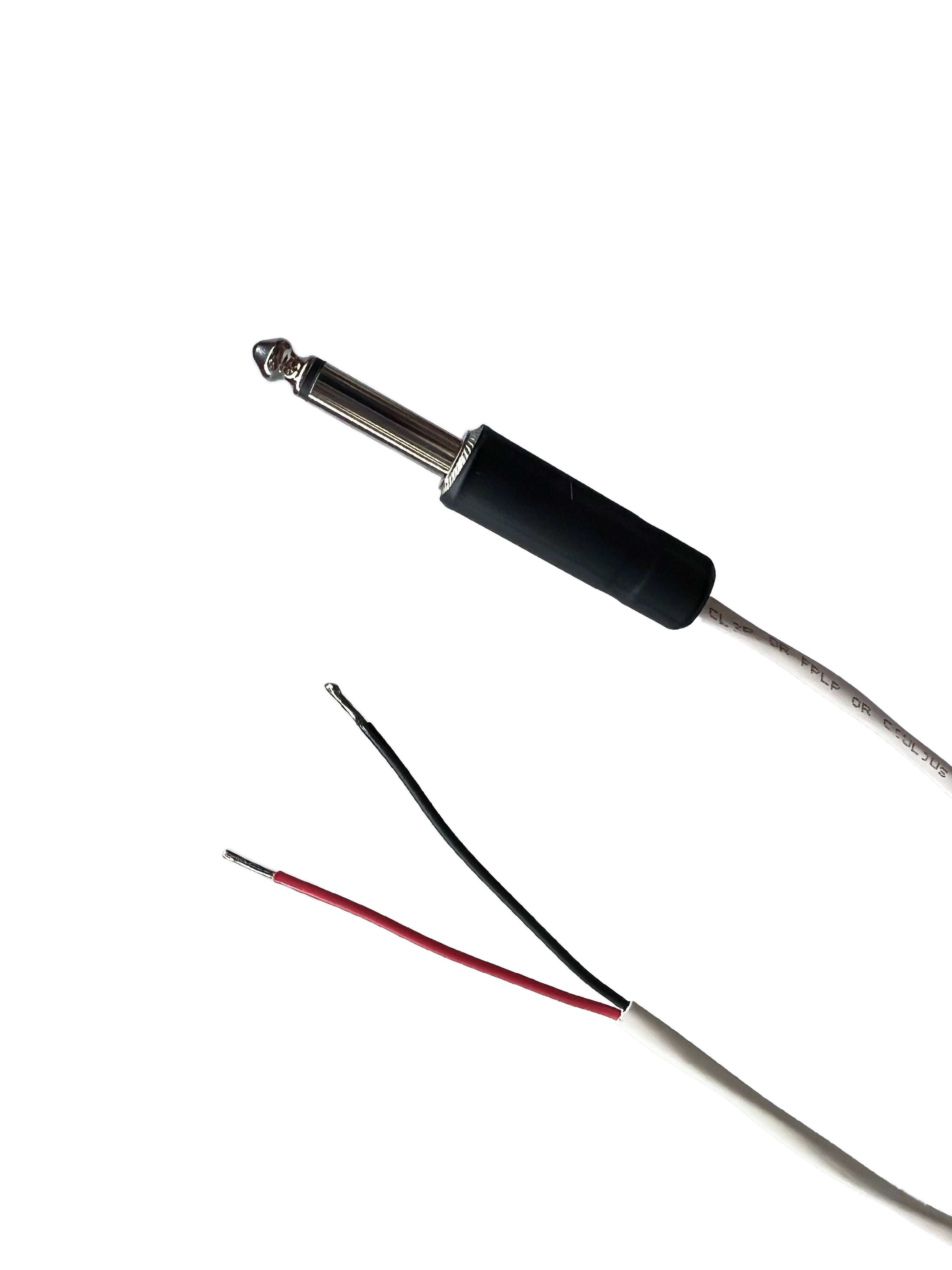 1/4 inch TS Mono Male to Blunt 18 AWG Plenum Cable – Custom Cable ...