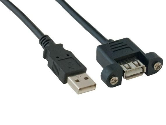 USB 2.0 Type A Male to Type A Female Extension Cable - Custom Cable ...