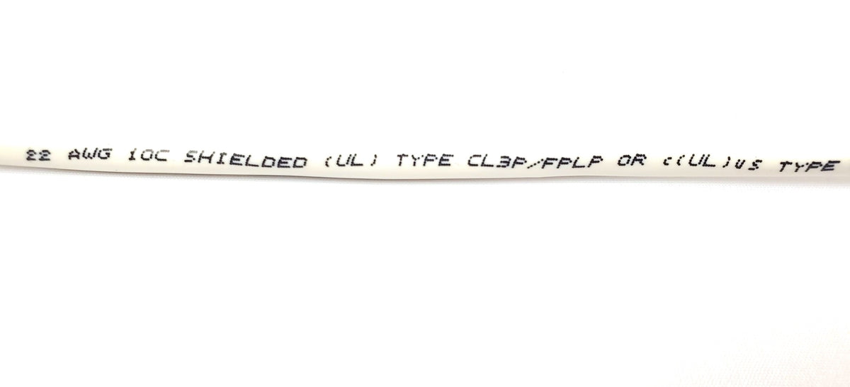 22 AWG 10 Conductor Stranded Shielded Plenum CMP Cable - Custom Cable ...