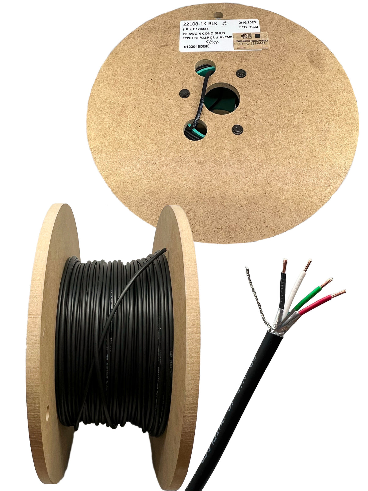 22 AWG 4 Conductor Stranded Shielded Plenum CMP Cable - Custom Cable ...