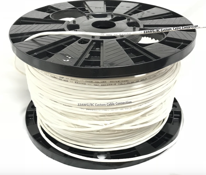 22 AWG 8 Conductor Stranded Shielded Plenum CMP Cable - Custom Cable Connection