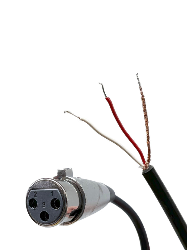 XLR 3 Pin to Blunt Install Cables - 18 AWG Shielded Audio Cable ...
