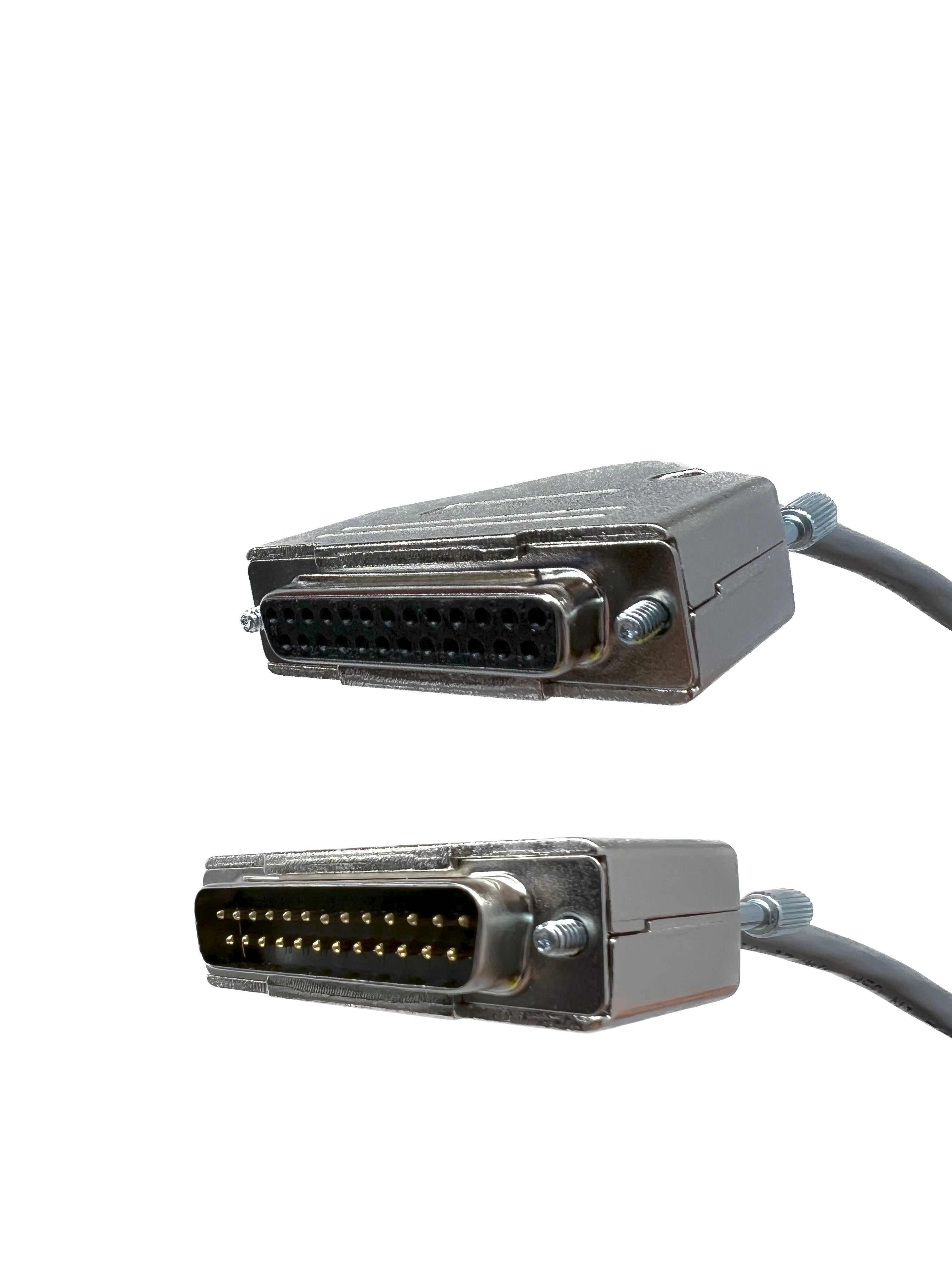 DB25 Male to DB25 Female Serial RS232 Extension Cable - 24 AWG – Custom ...