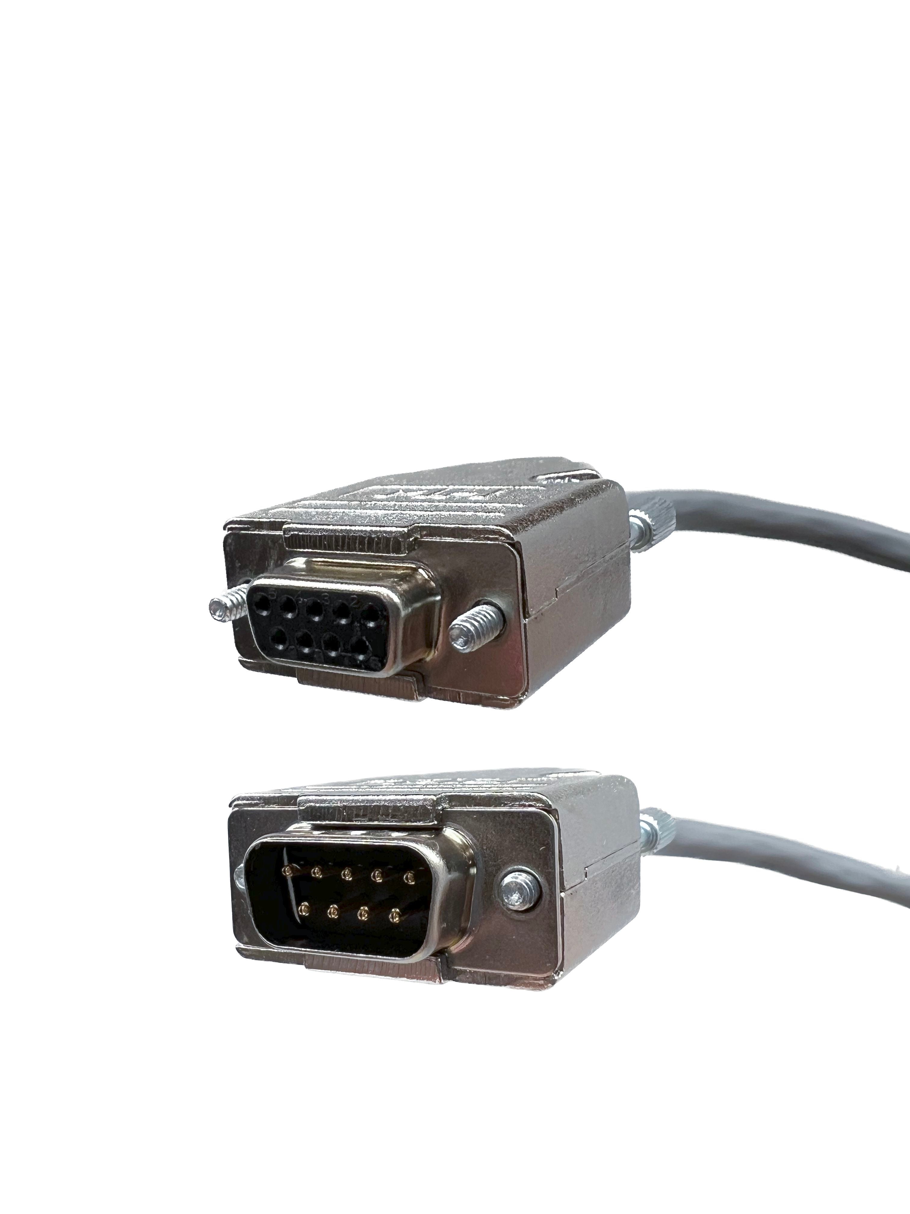 Serial Cable DB9 Male to Female 24 AWG All 9 Pins Wired Gray PVC Jacke ...