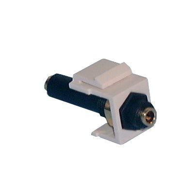 3.5MM Stereo Female to Female Insert Keystone - White – Custom Cable ...