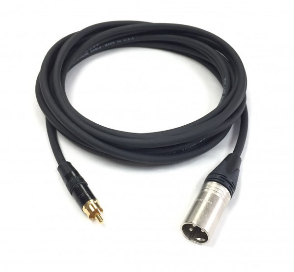 Pro Audio XLR Male to RCA Male Cables - Custom Cable Connection
