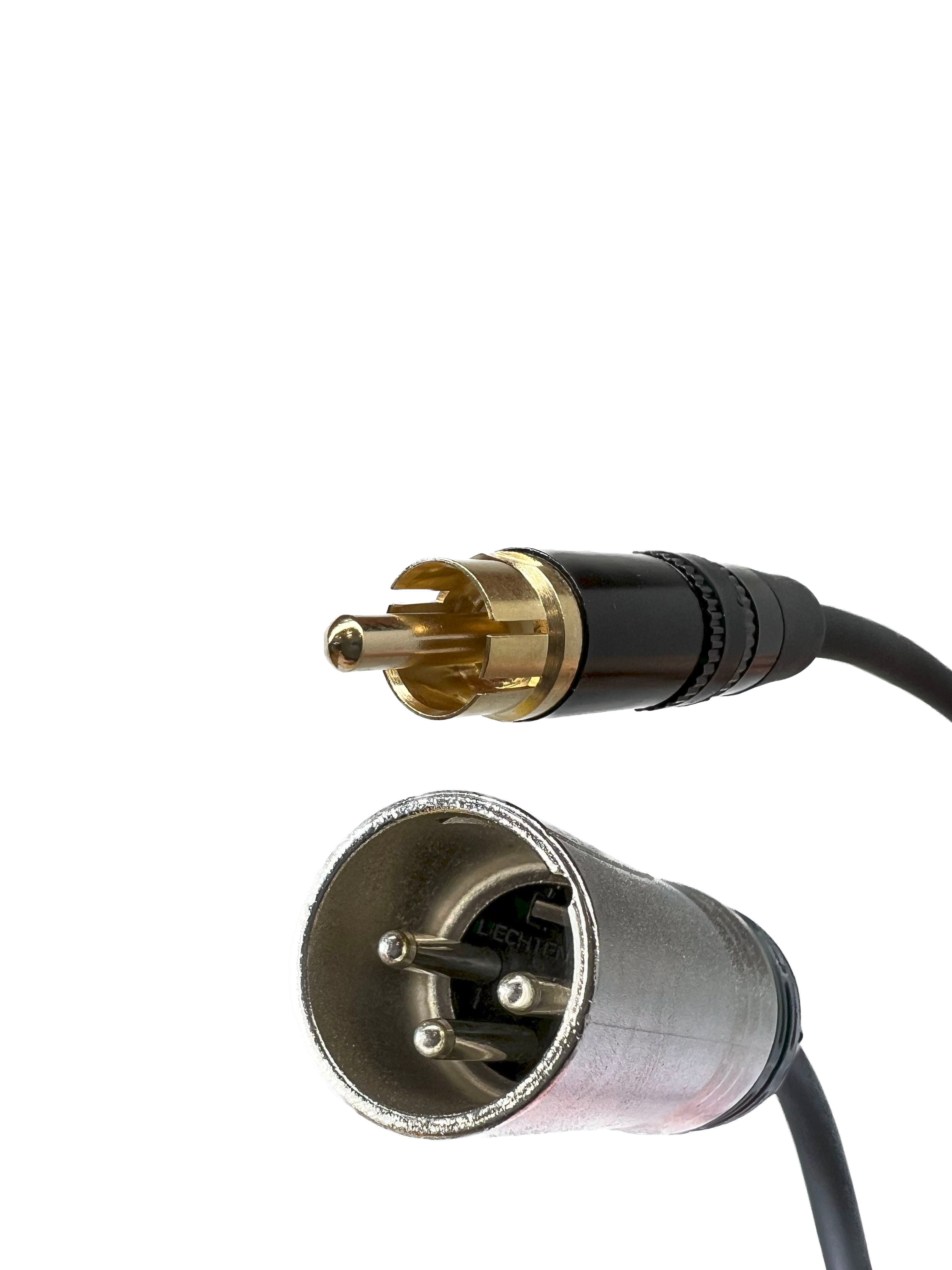Pro Audio XLR Male to RCA Male Cables – Custom Cable Connection