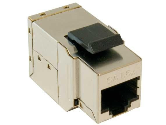 Cat6A 10G Shielded Snap-In Inline Coupler Keystone Jack - Custom Cable ...