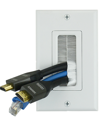 Keystone Wall Plate - 3 Port - White Datacomm 20-3003-WH - Custom Cable ...
