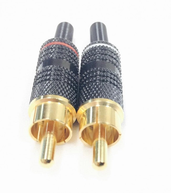 RCA Male Solder Connectors 4mm OD – Custom Cable Connection