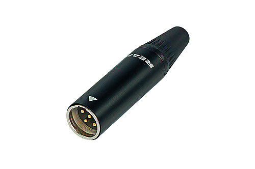 Mini XLR 4 PIN Male - Black - Rean RT4MC-B - Custom Cable Connection